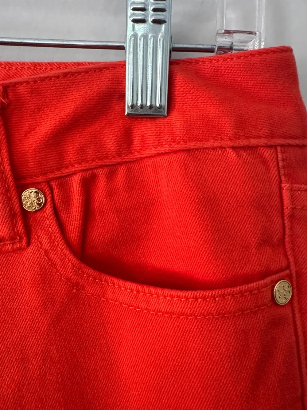 Tory Burch | Pants & Jumpsuits | Tory Burch Womens Bright Red Slim ...
